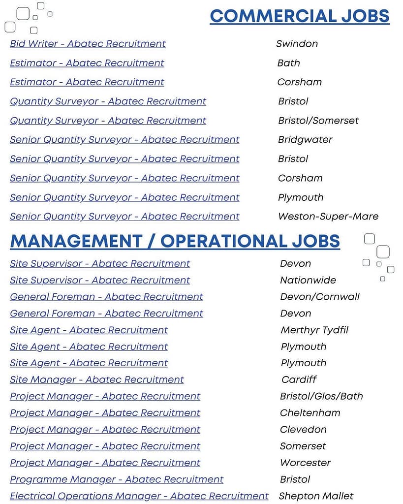 New Jobs Website & Recruitment Logo - Abatec Recruitment